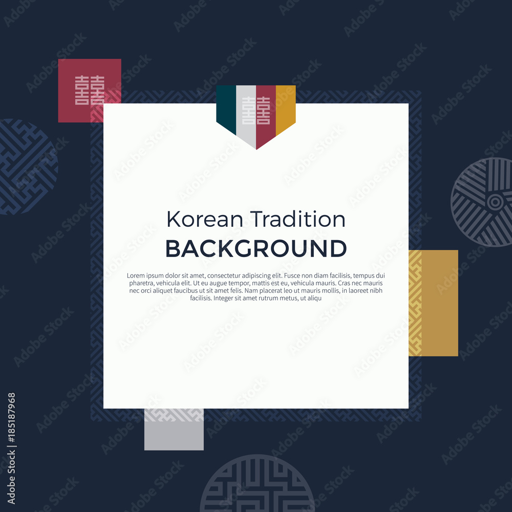Korean traditional pattern background banner Stock Vector | Adobe Stock