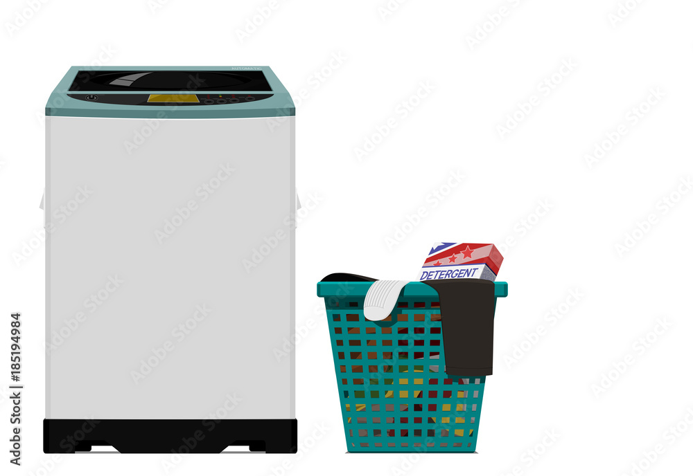 Set of Top load washing machine on transparent background Stock Vector ...