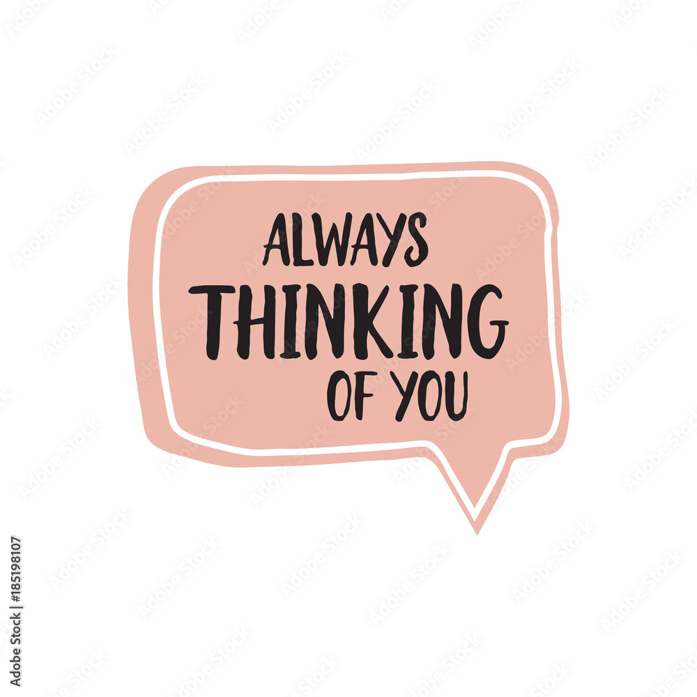 Always Thinking of You Lettering Stock Vector | Adobe Stock