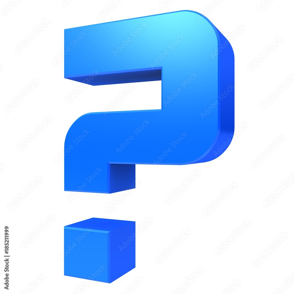 query sign query mark question mark interrogation point 3d blue ...