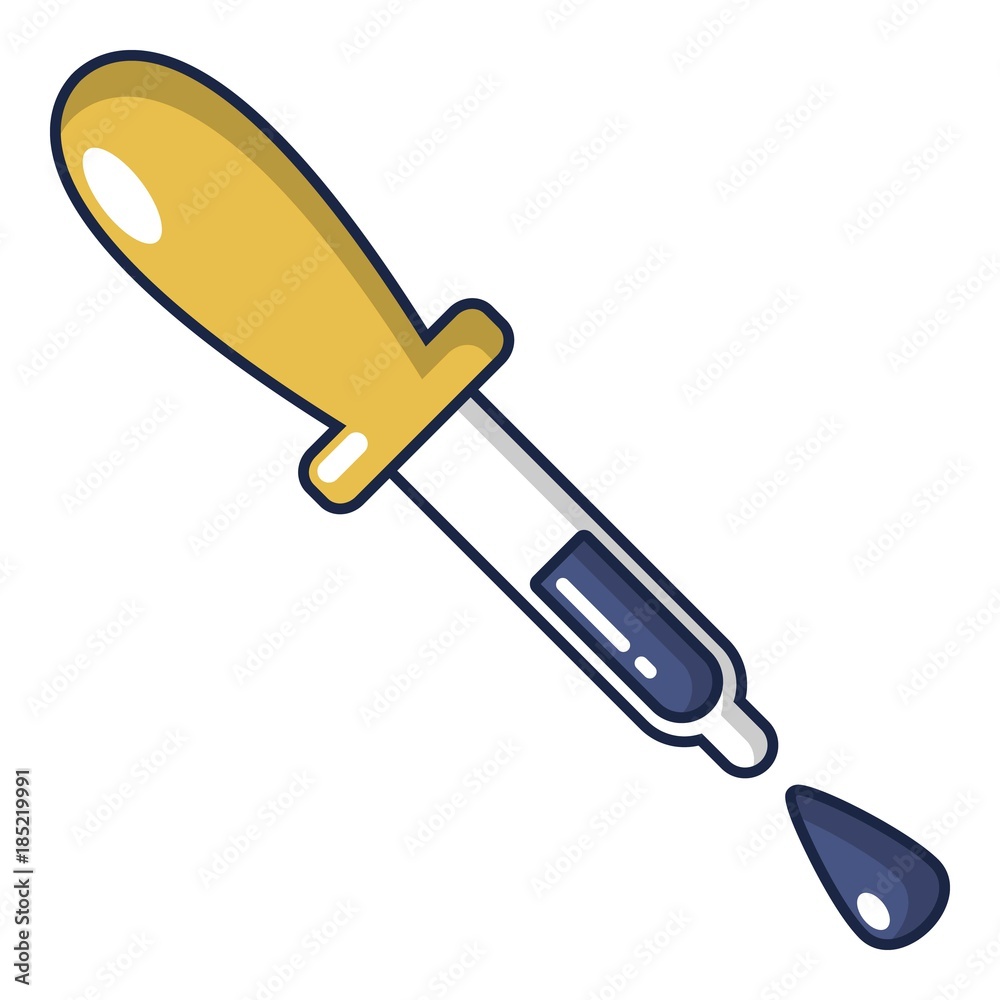 Pipette icon, cartoon style Stock Vector | Adobe Stock