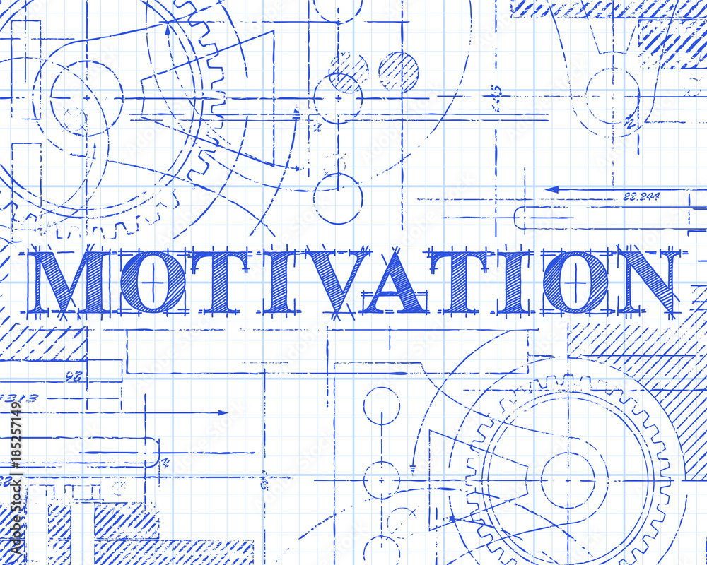 Motivation Graph Paper Tech Drawing Stock Vector | Adobe Stock