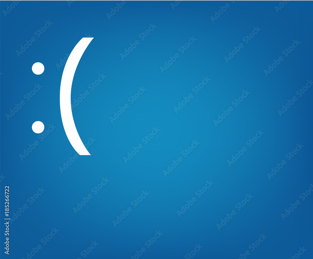 Computer blue Screen of Death Stock Vector | Adobe Stock