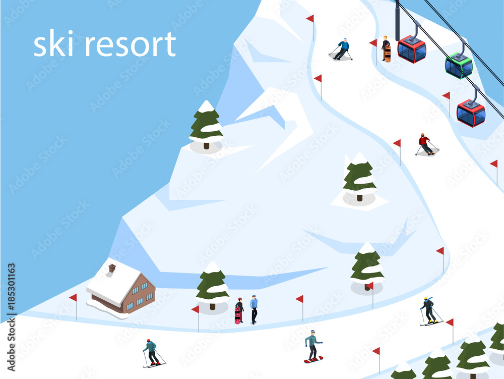 Illustration Ski Resort