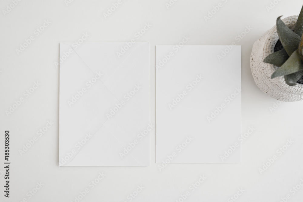 Vertical Greeting Card Mockup Template Stock Photo | Adobe Stock