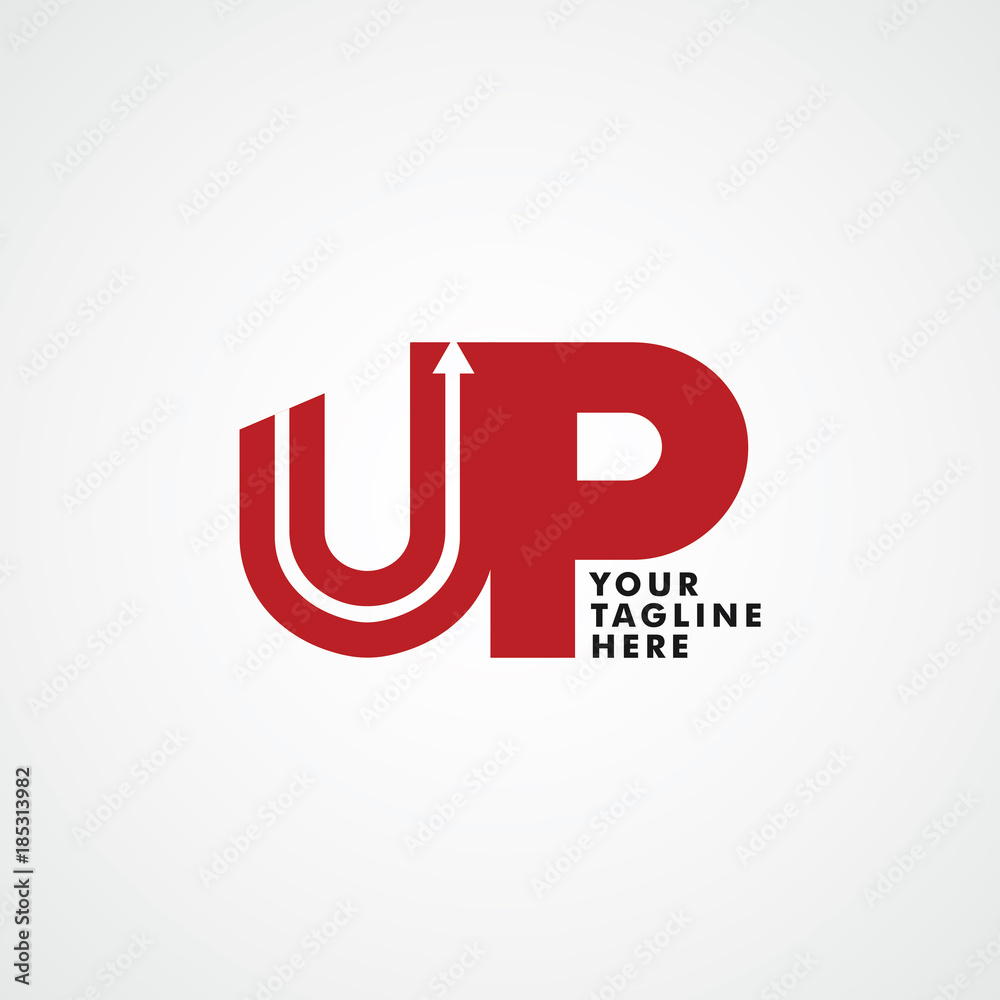 UP Logo Vector Template Design Stock Vector | Adobe Stock