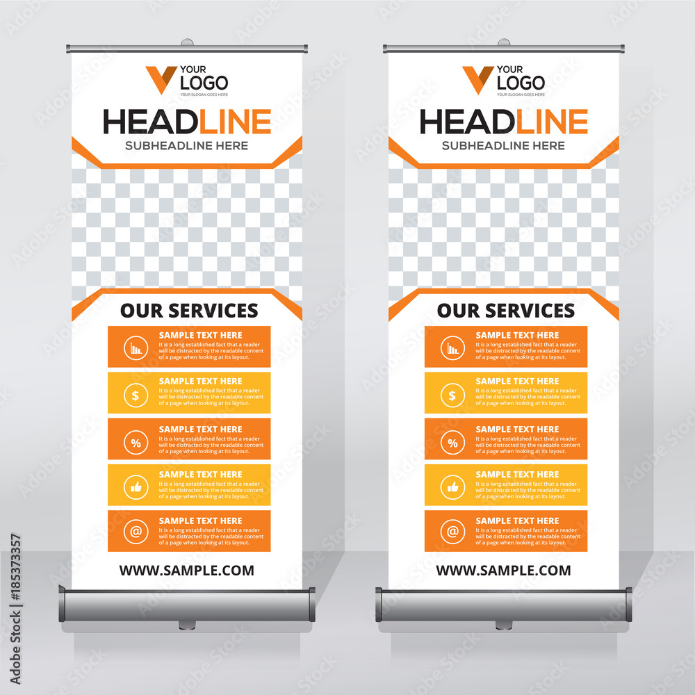 Roll up sale banner design template, abstract background, pull up ...