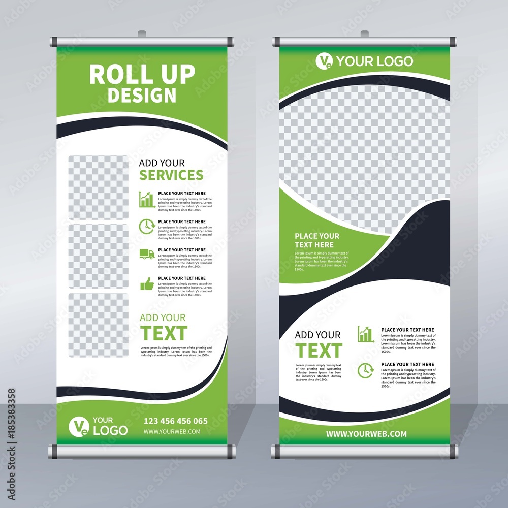 Roll up sale banner design template, abstract background, pull up ...