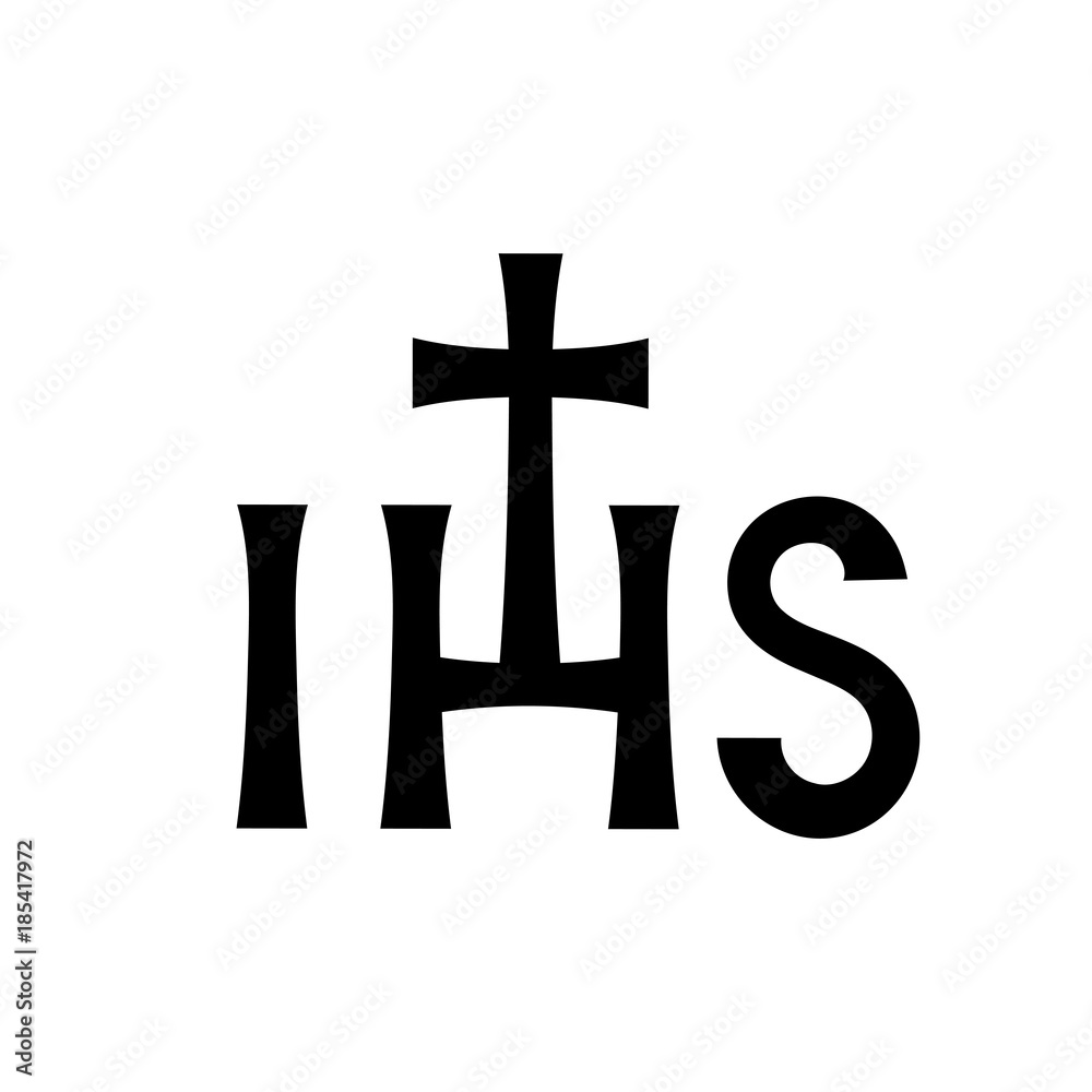 Christogram — Christian monogram of Jesus Christ, The Savior, The Lord ...