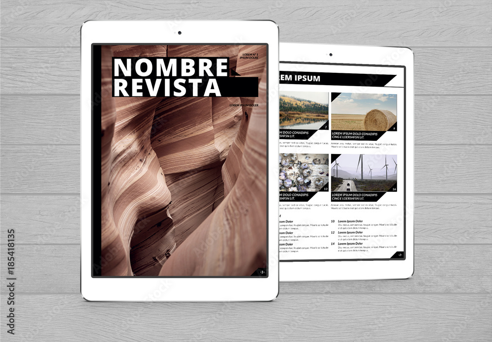 Diseño de revista digital Elements Stock Template | Adobe Stock