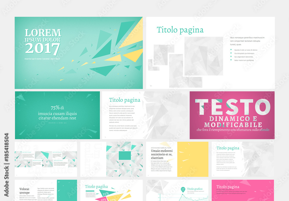 Layout presentazione triangolo Stock Template | Adobe Stock