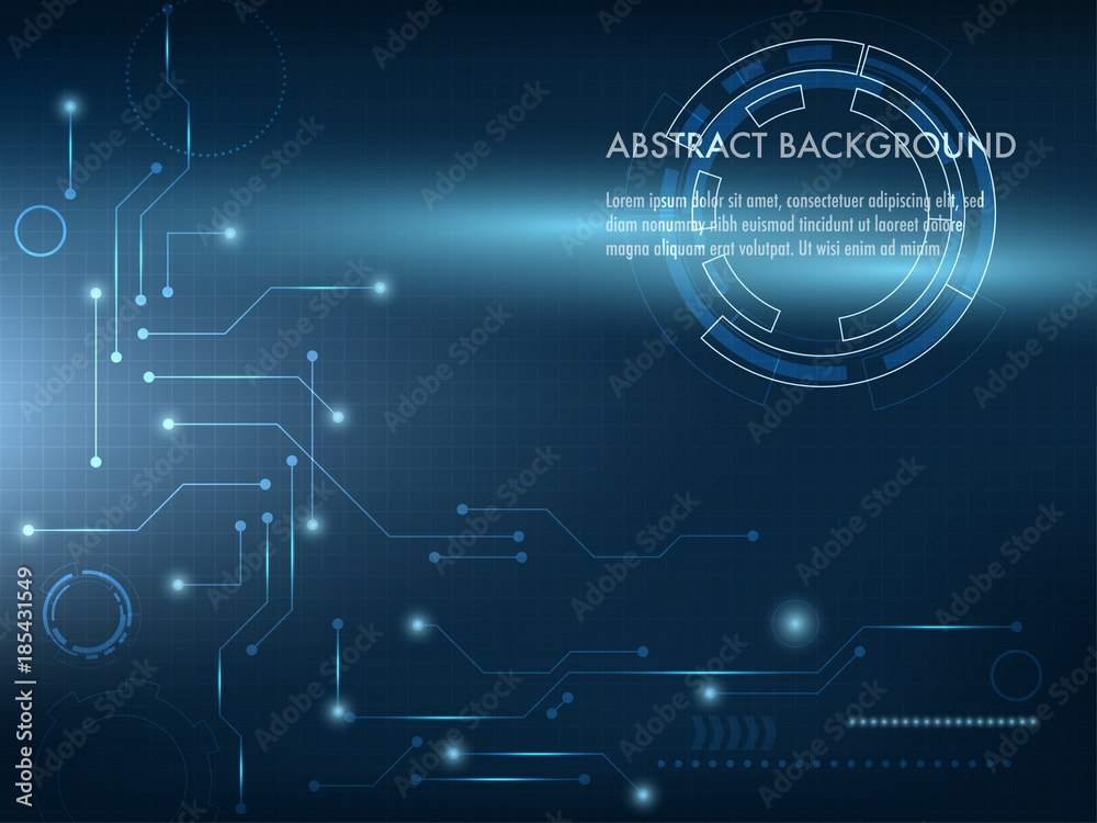 Vector tech circle and technology background, Abstract technology background Hi-tech ...