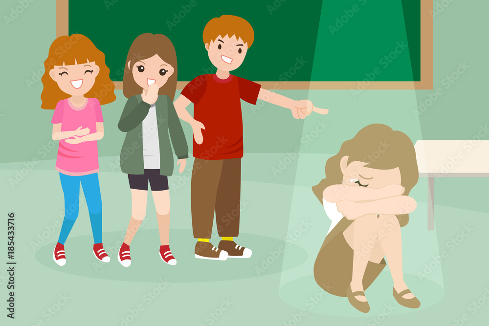 cartoon people with bullying problem Stock Vector | Adobe Stock