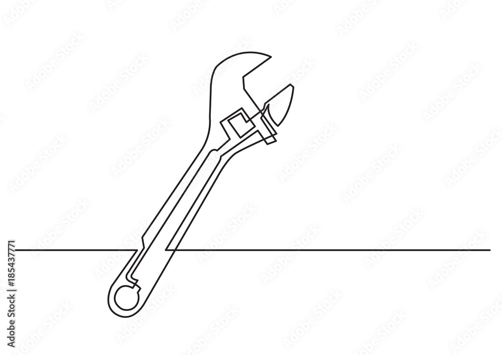 Adjustable Spanner Drawing