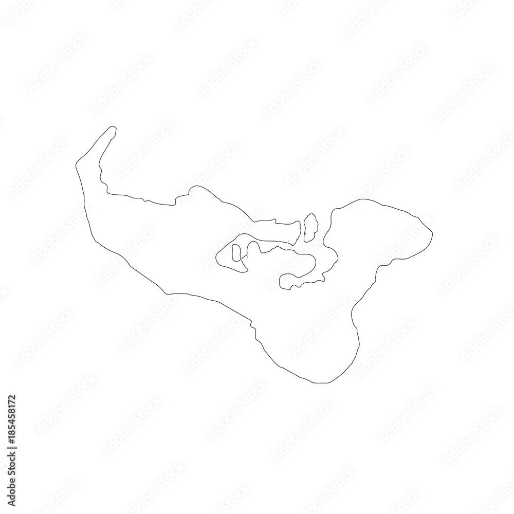 Vector map Tonga. Isolated vector Illustration. Black on White ...