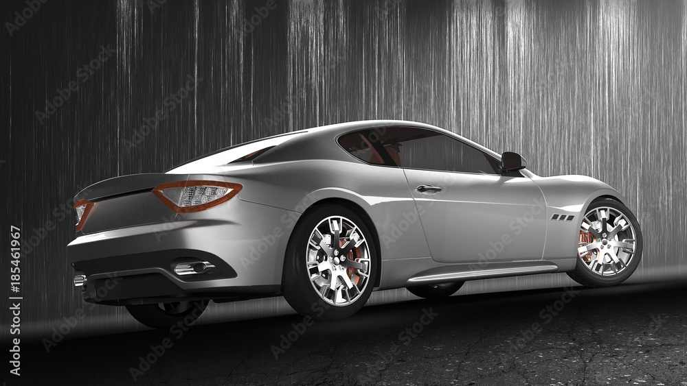 Silver car Stock Illustration | Adobe Stock