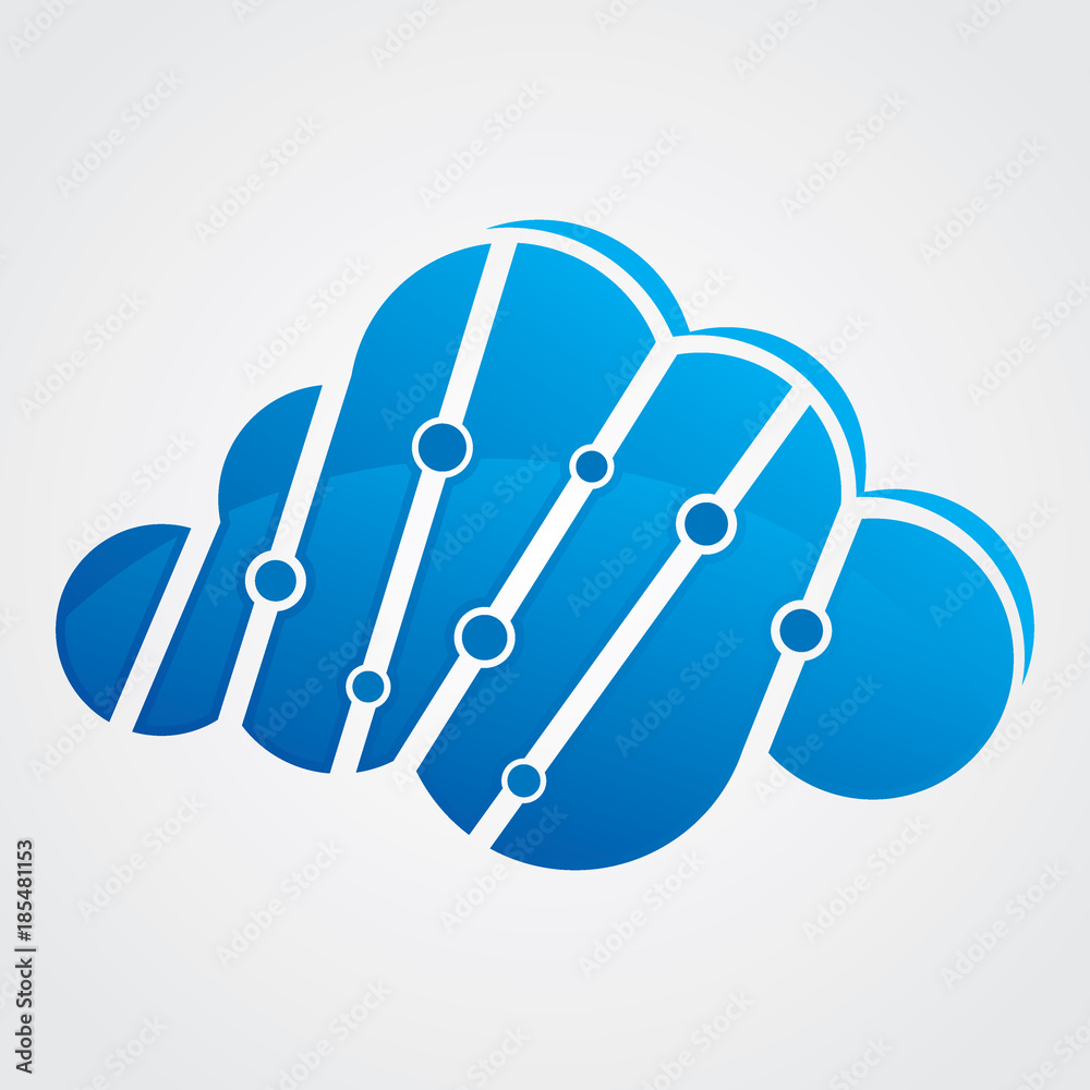 cloud logo Stock Vector | Adobe Stock