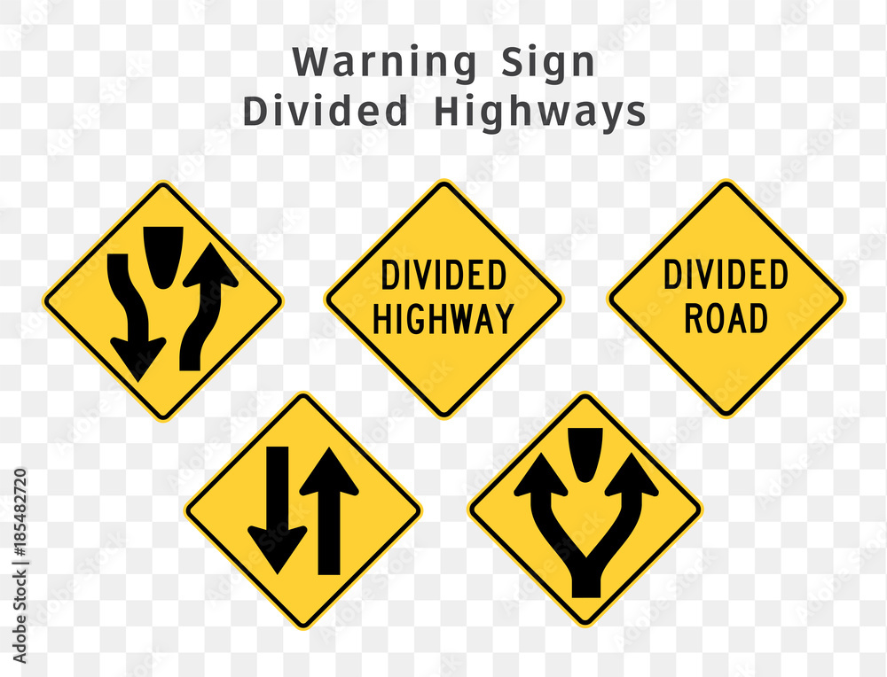 Divided Road Sign