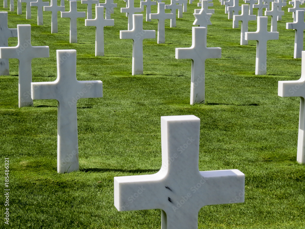 USA Military Cemetery, Colleville sur Mer, Normandy, France. The ...