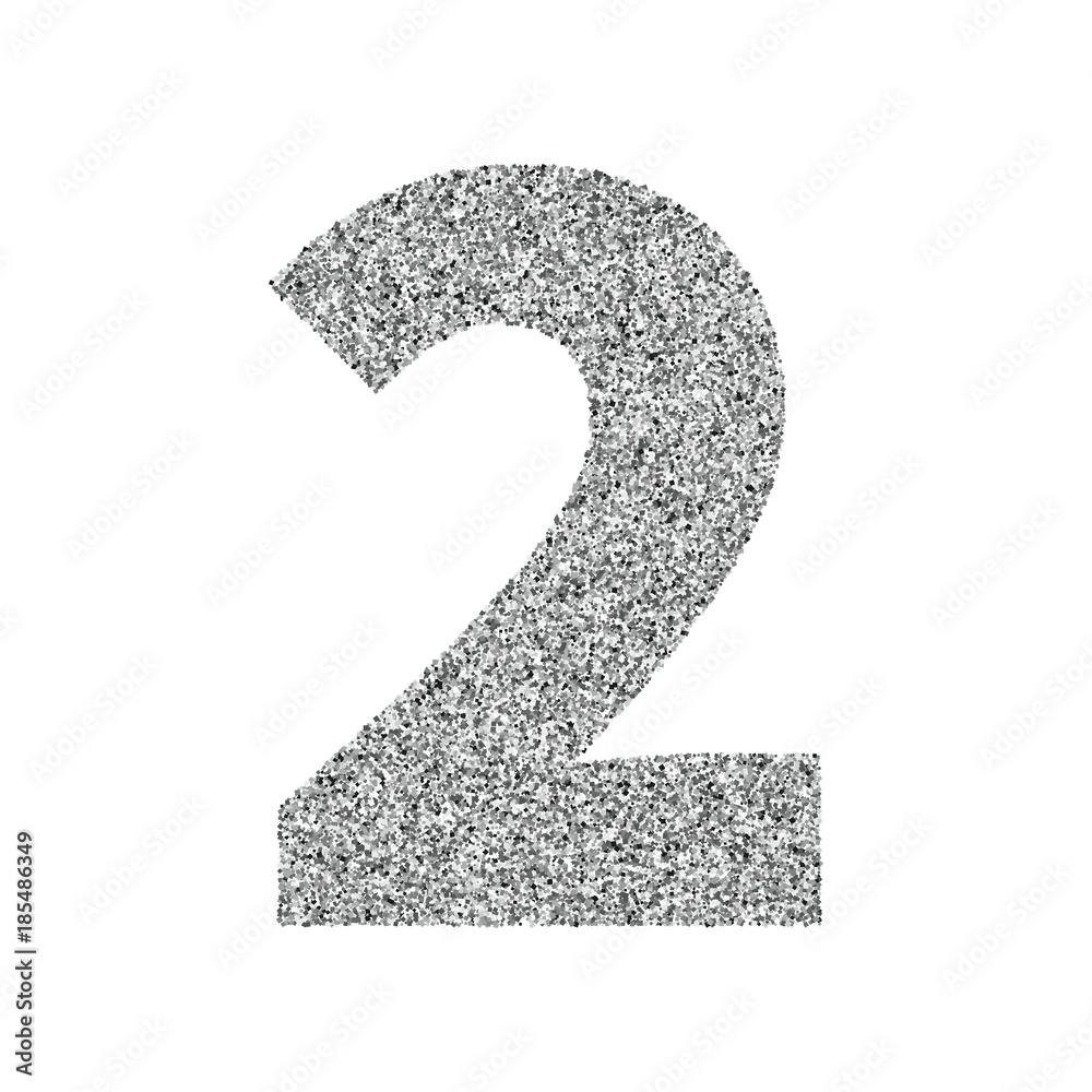 Silver glitter alphabet number 2 Stock Vector | Adobe Stock Silver glitter alphabet number 2 Stock Vector | Adobe Stock