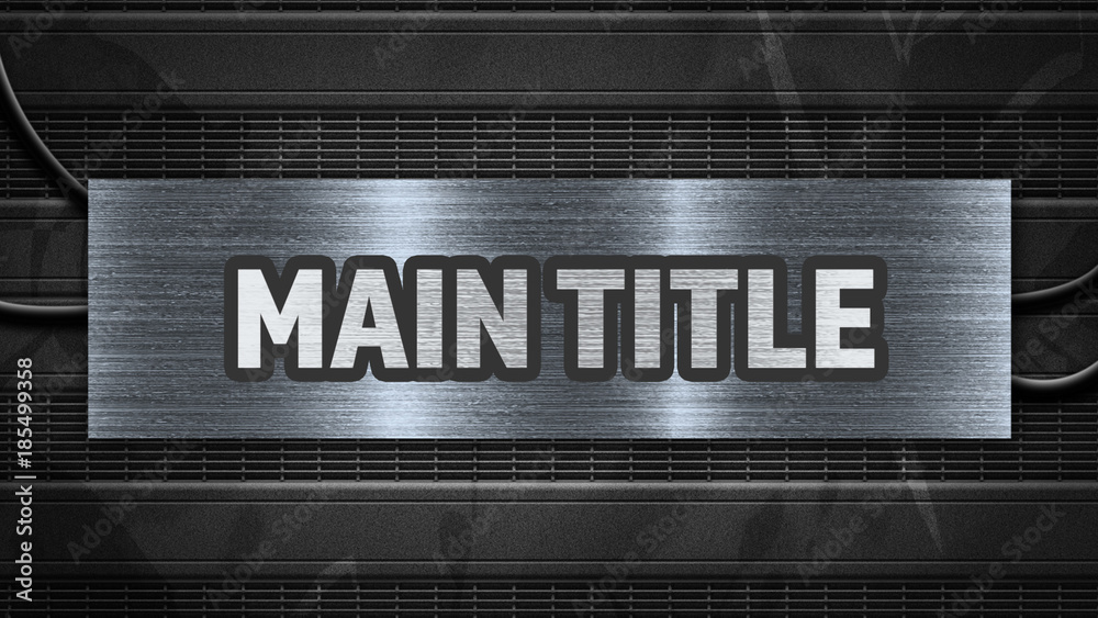 Stamped Brushed Metal Title Stock Template | Adobe Stock