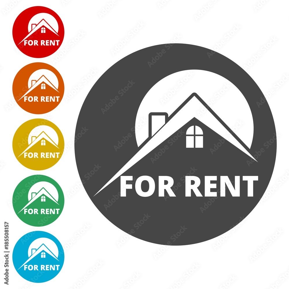 For Rent Sign, Vector icon Stock Vector | Adobe Stock