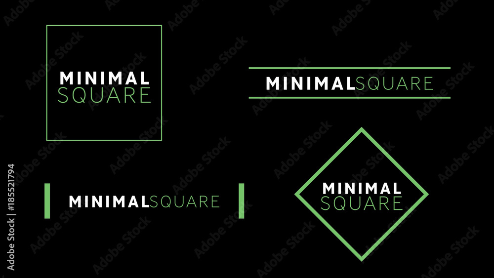 Minimal Square Titles Stock Template | Adobe Stock