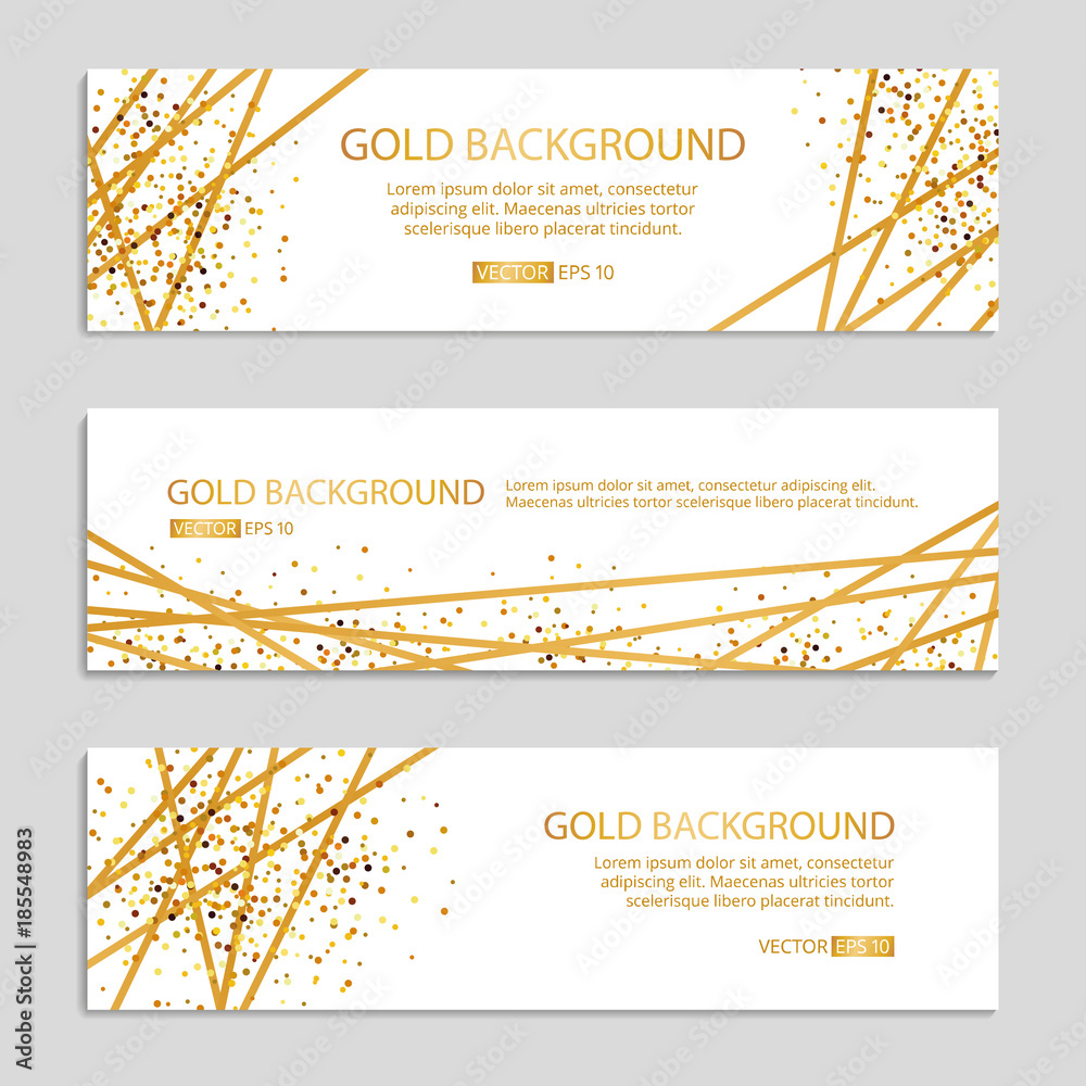 Gold Sparkles banner Background Stock Vector | Adobe Stock