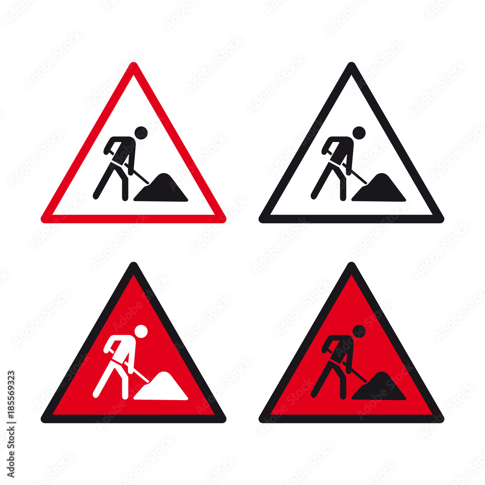 Men At Work Road Sign