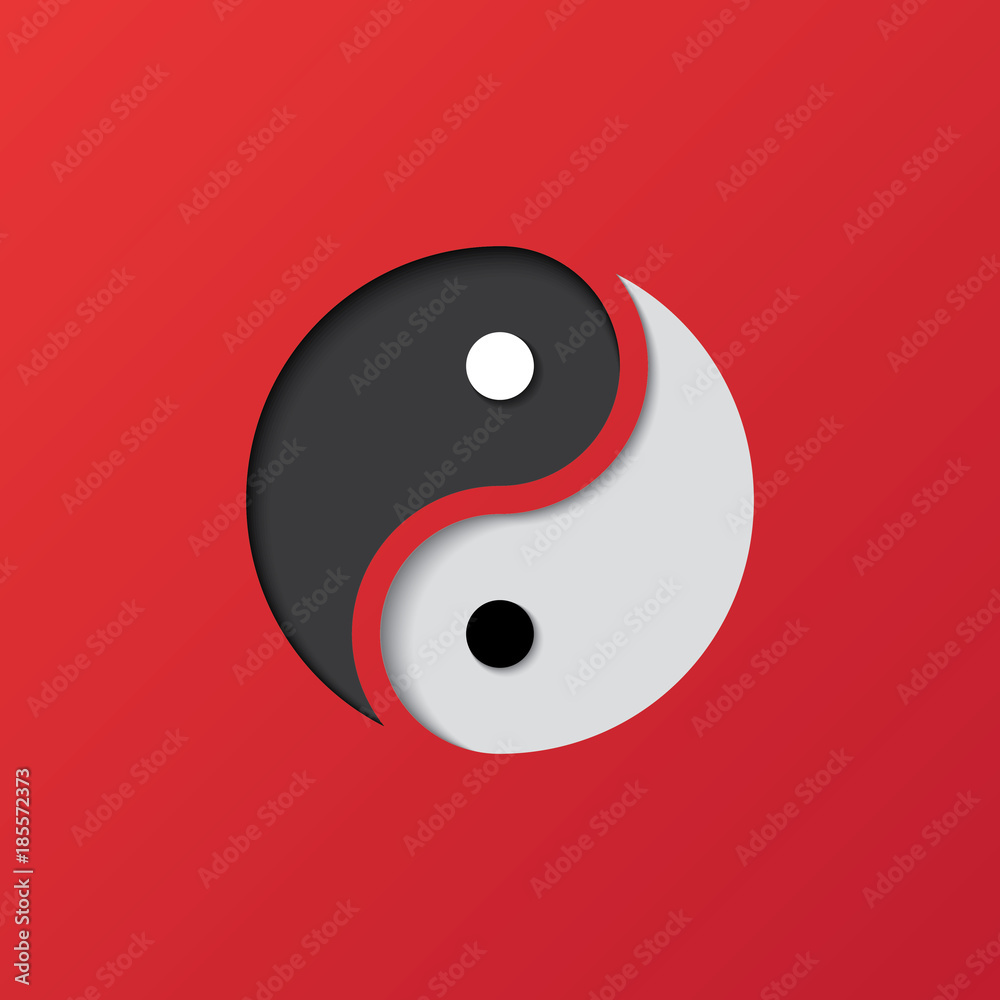 Yin yang logo symbol icon vector illustration Stock Vector | Adobe Stock