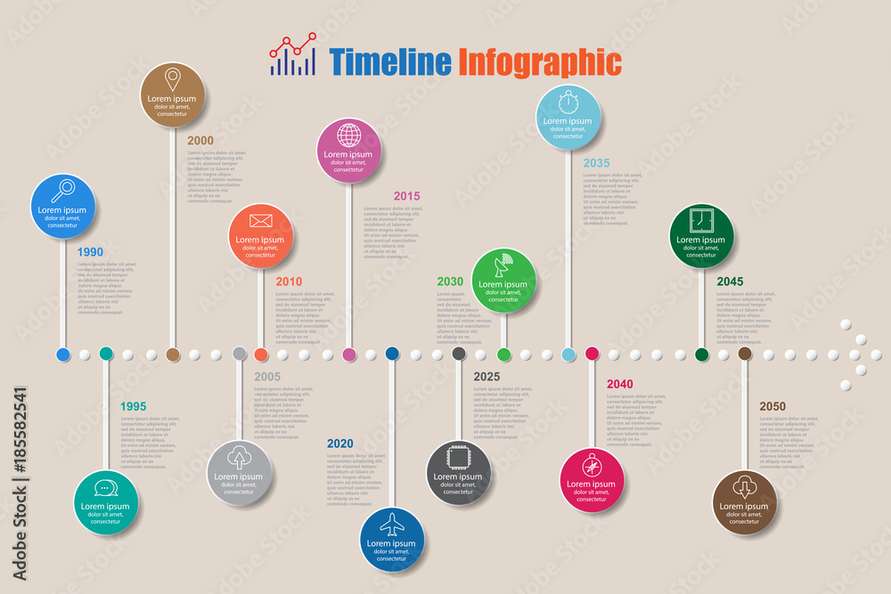 Modern timeline infographic with 13 steps circle designed for template ...
