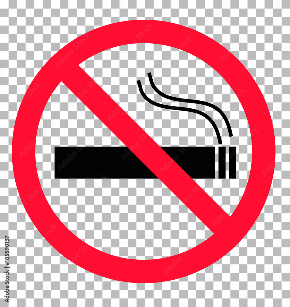 no smoking sign transparent background. no smoking symbol. Stock Vector ...