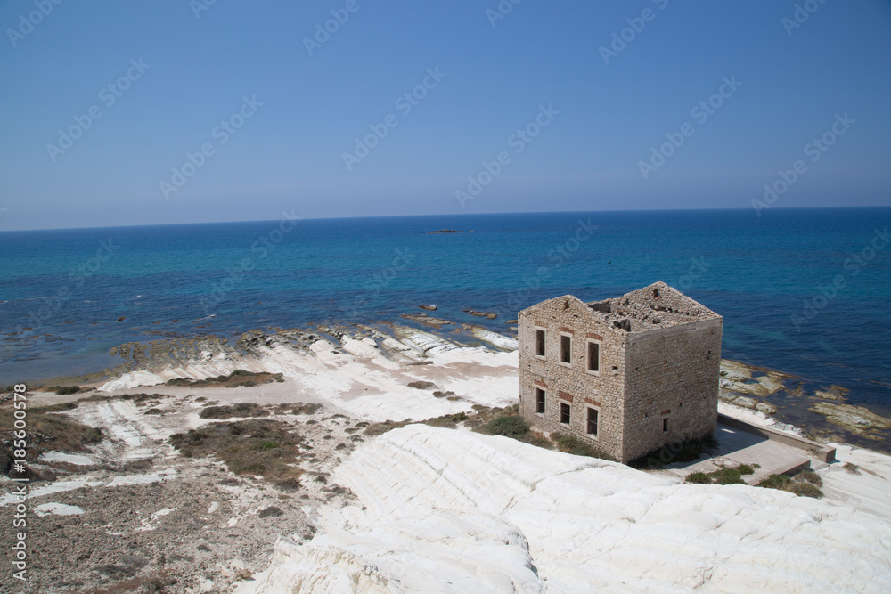 Vecchia casa in riva al mare; Old house by the sea Stock Photo | Adobe ...