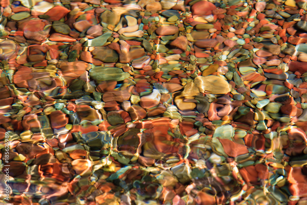 Rocks on the Bottom of the Middle Fork of the Flathead River Stock ...