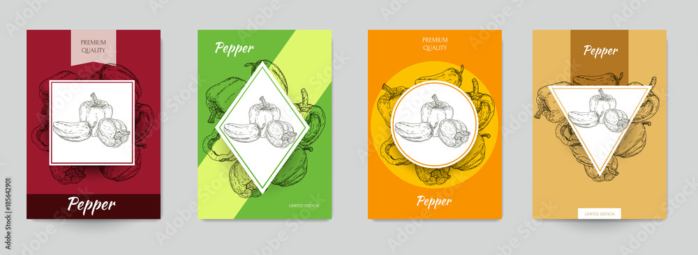 Set of template for branding, cover package, identity, banner, promote ...