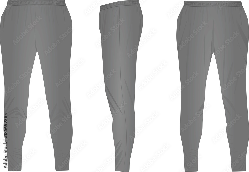 Grey tracksuit bottom. vector illustration Stock Vector | Adobe Stock