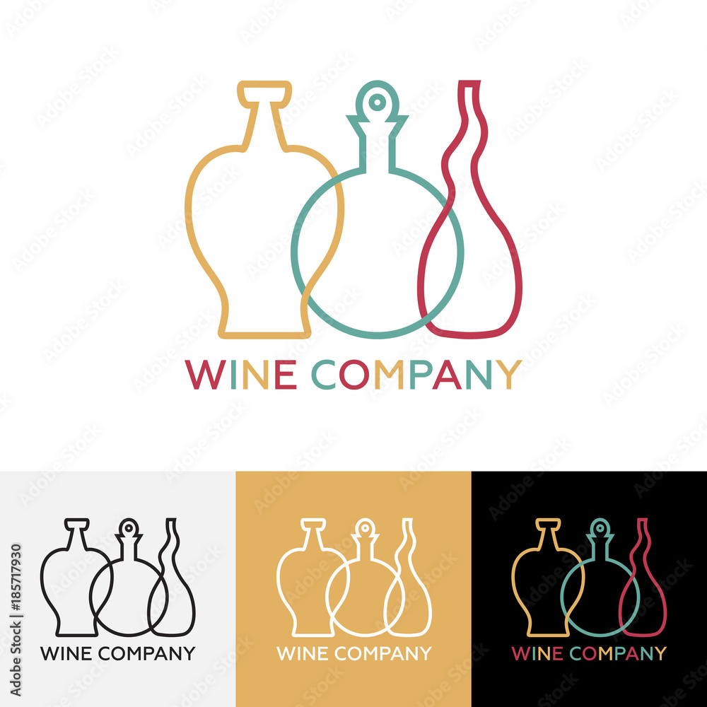 Vector Logo for wine company. Vector illustration for your cute design ...