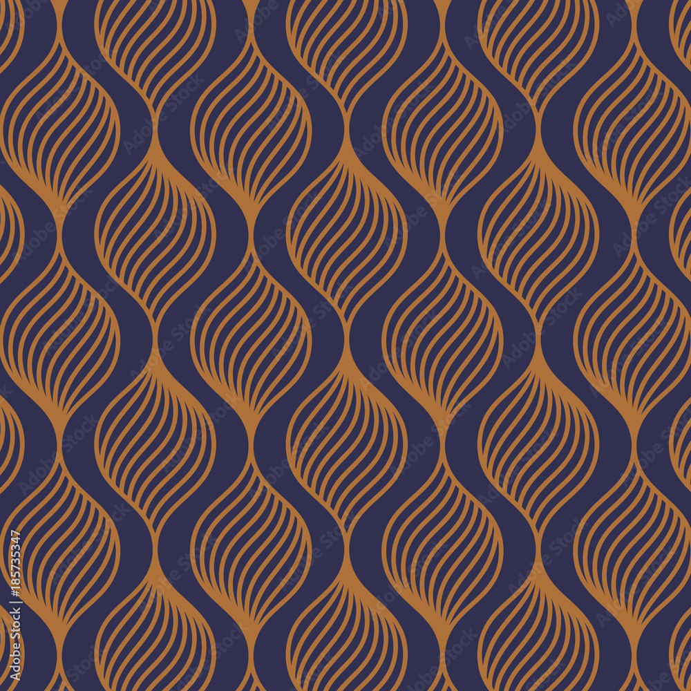 Vector pattern. Abstract stylish background with stylized linear twist ...