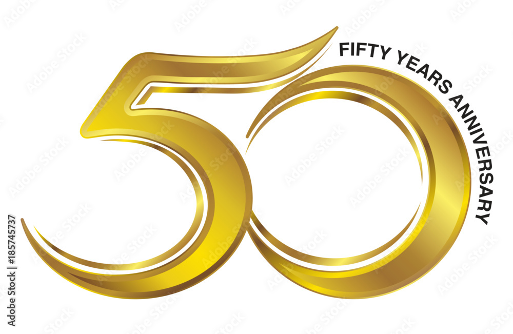 50th Years Anniversary Logo Stock ベクター | Adobe Stock