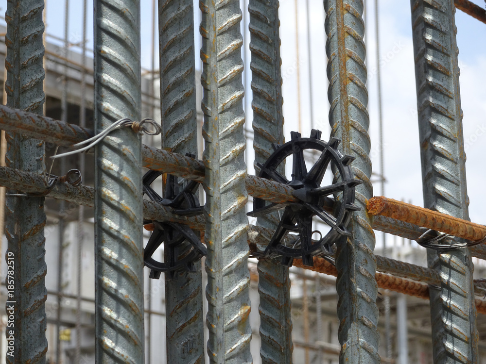 Steel reinforcement bar used to reinforced concrete at the construction ...