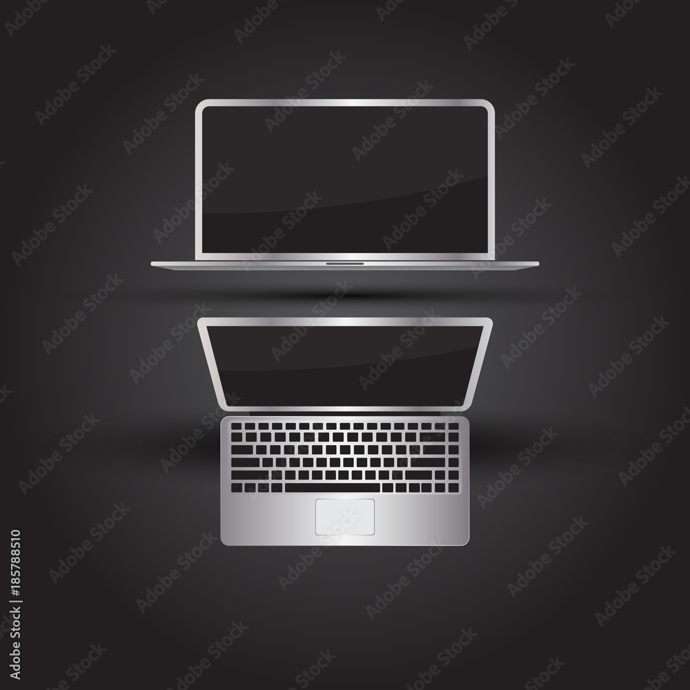 Vector Laptop Stock Vector | Adobe Stock