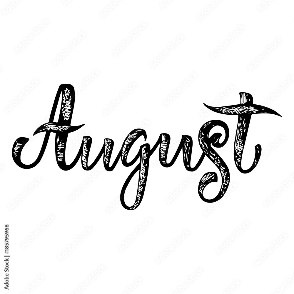 Handwritten names of month. Calligraphy words for calendars and ...