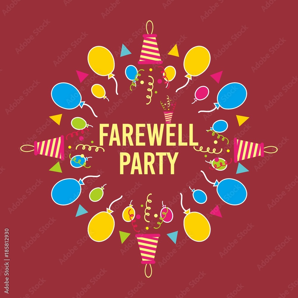 Farewell party illustration vector art Stock Vector | Adobe Stock