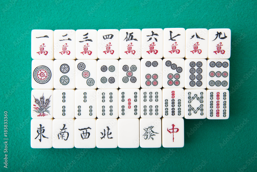 mahjong tiles collection Stock Photo | Adobe Stock