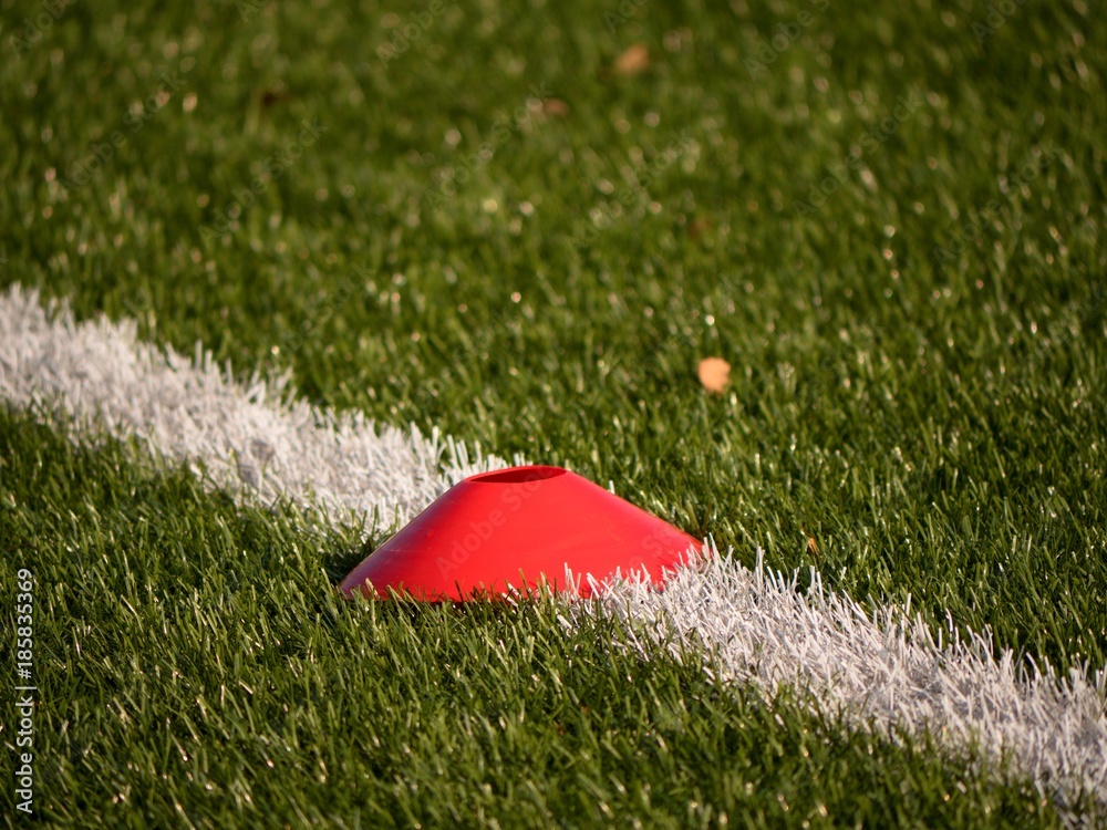 Red And White Football Field Turf