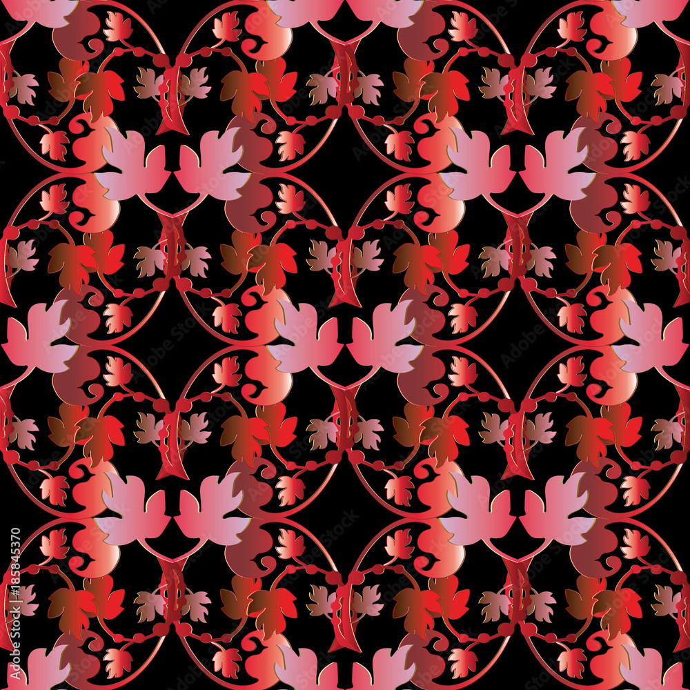 Black And Red Victorian Wallpaper