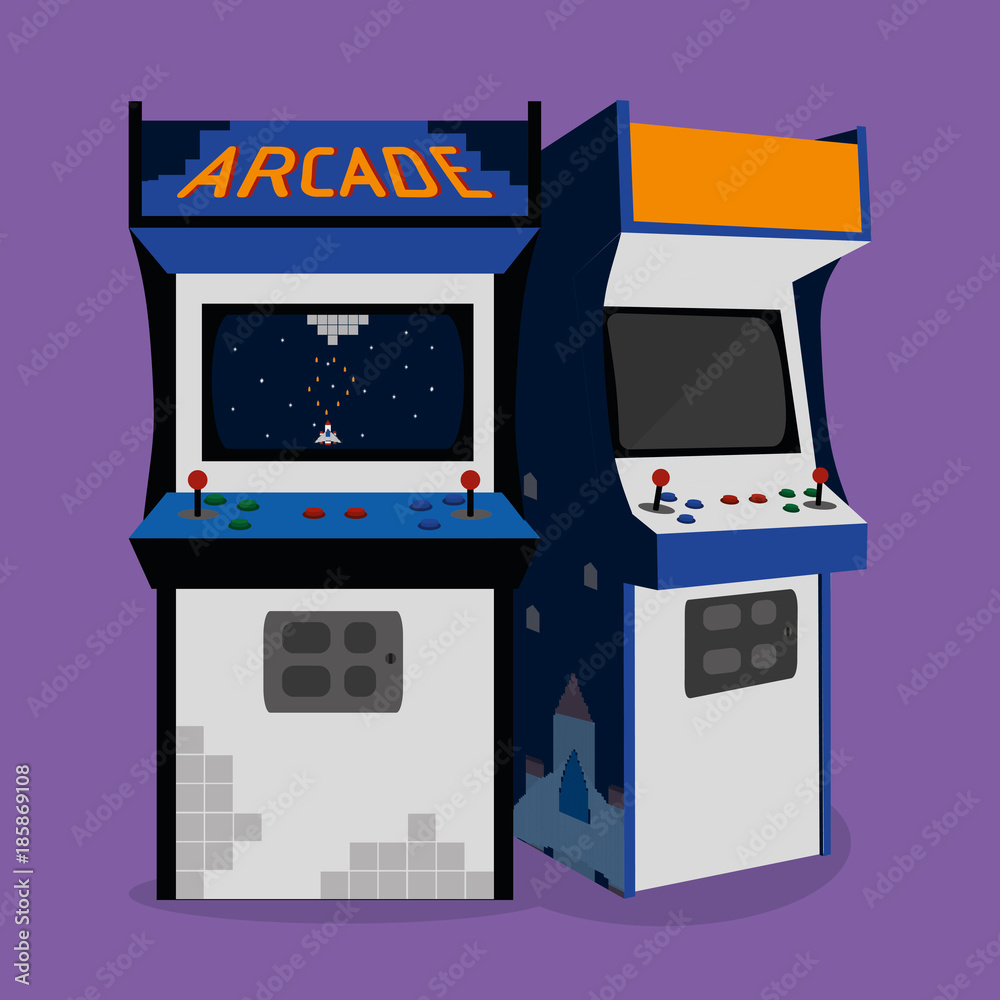 Arcade machine design Stock Vector | Adobe Stock