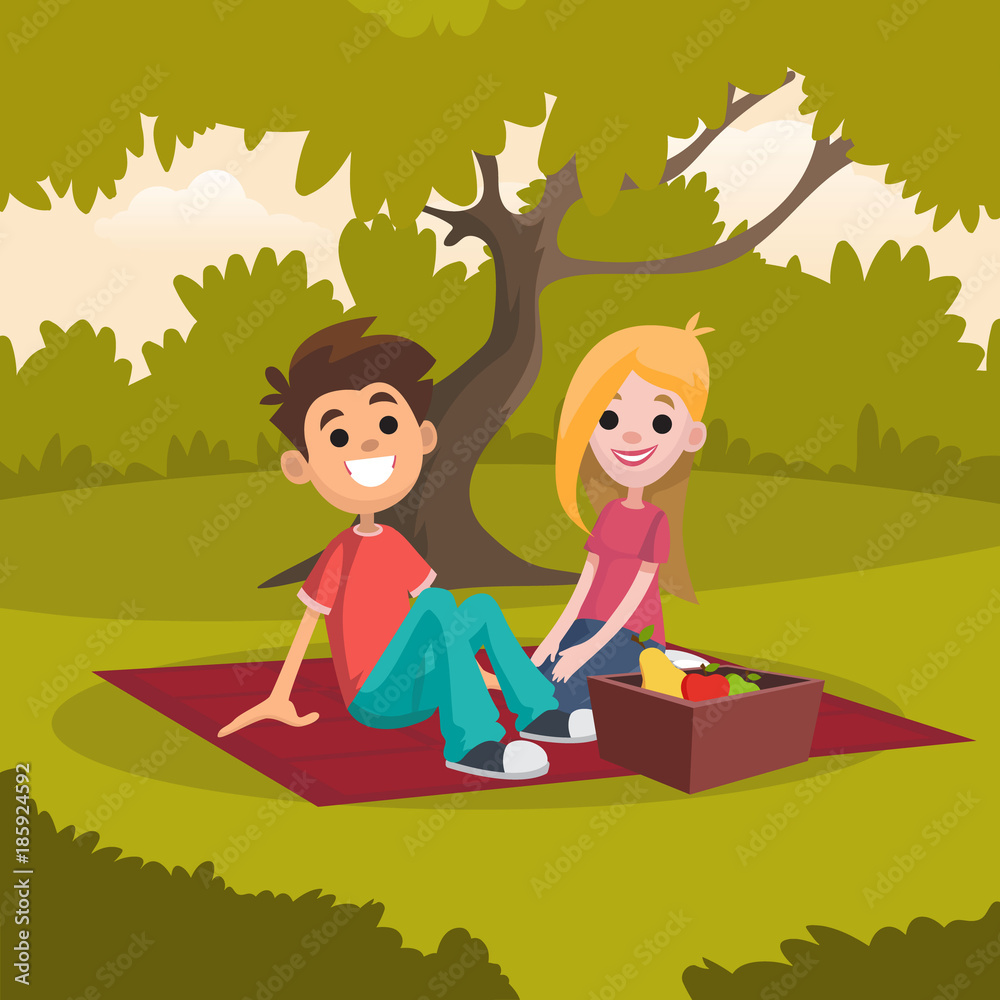 Cartoon Picnic Blanket