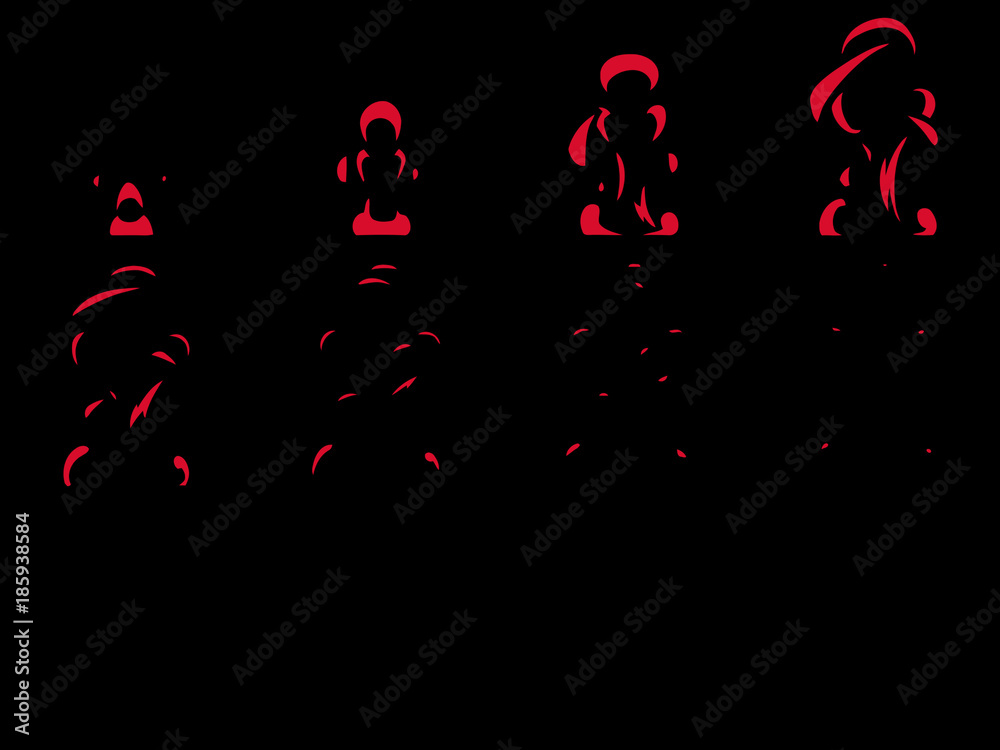 Poster Explosion special effect fx animation frames sprite sheet – Wall ...