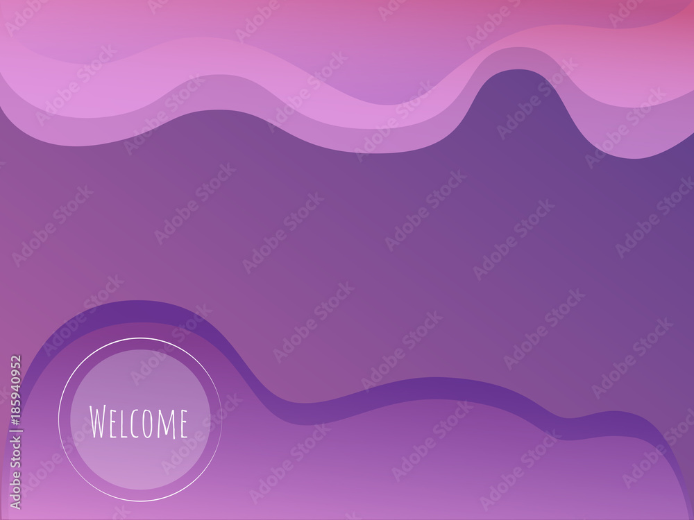 Vector ultra violet and purple background with parallax effect ...